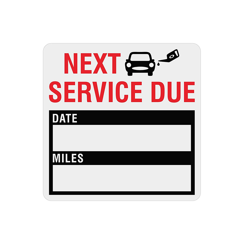 Removable waterproof sticker for car maintenance service expiration ...