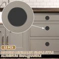 12Pcs Round Cabinet Knob Aluminum Alloy Single Hole Knurled Drawer ...