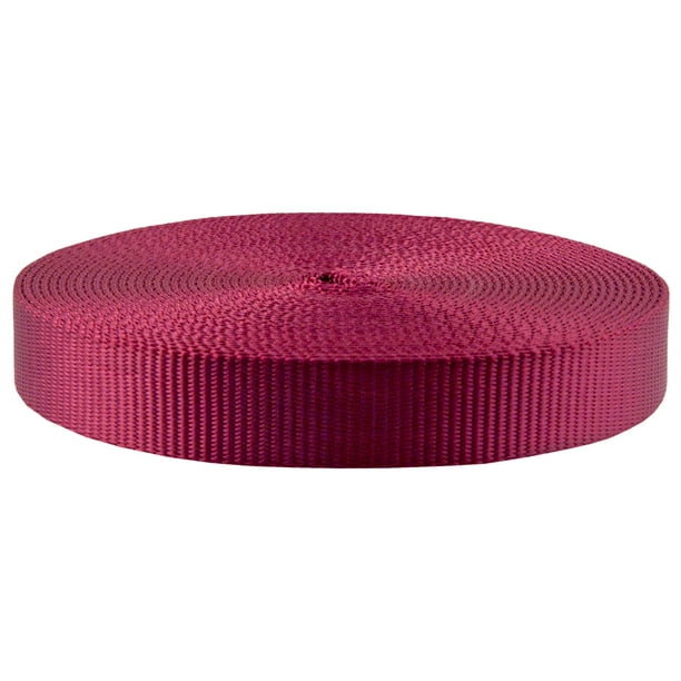 5/8 inch Burgundy Super Heavy Nylon Webbing Closeout, 10 Yards ...