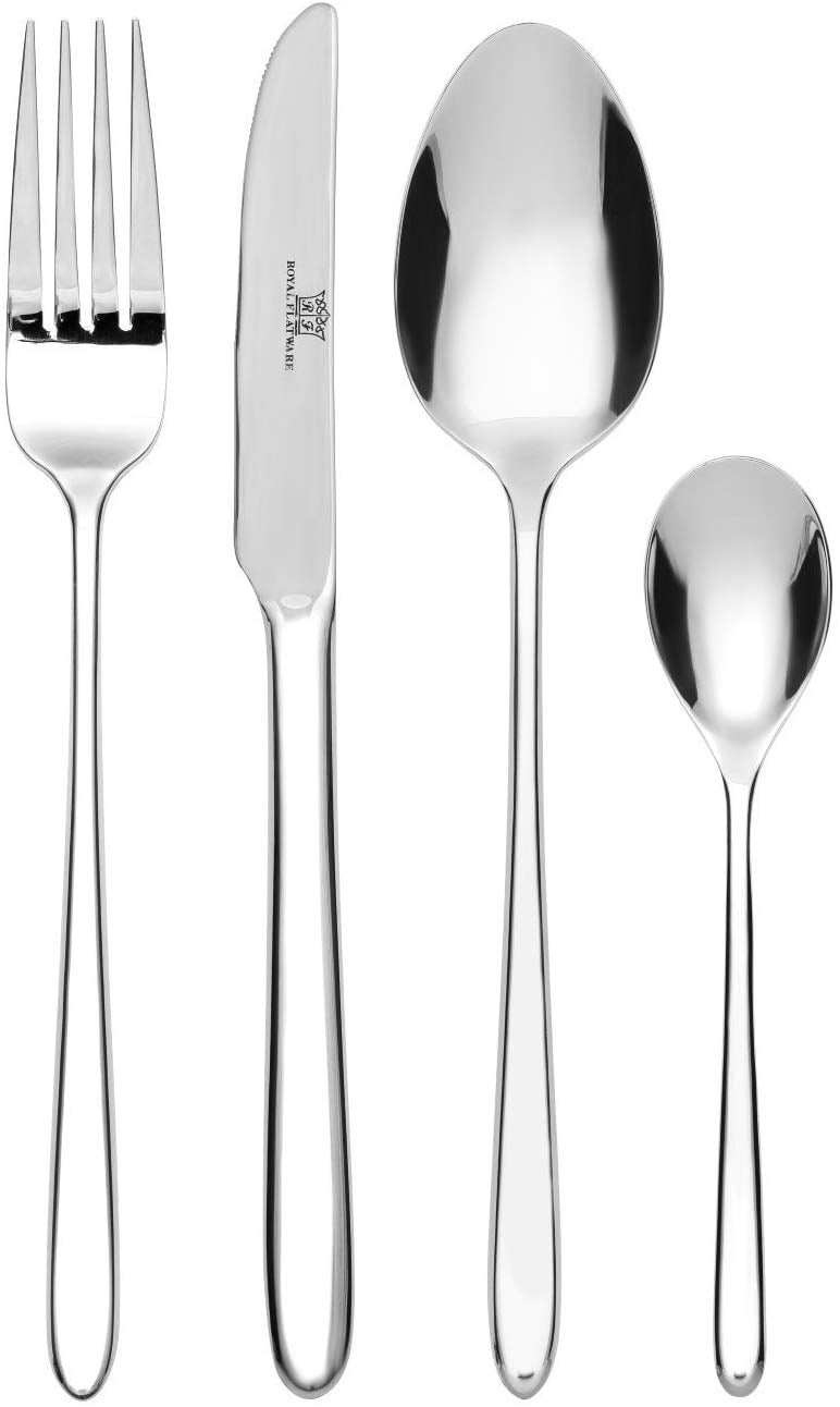 Royal Flatware RF2102ST, Princess Heavyweight Flatware 48-Piece Set, 18 ...