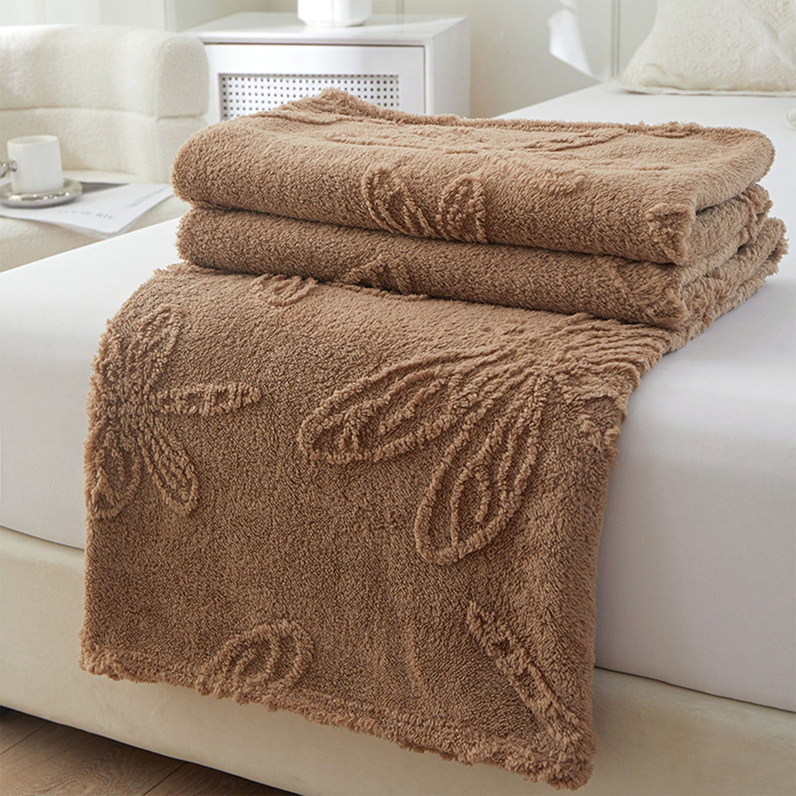 Click here for Peorpel Fleece Throw Blanket For Couch And Bed  60... prices