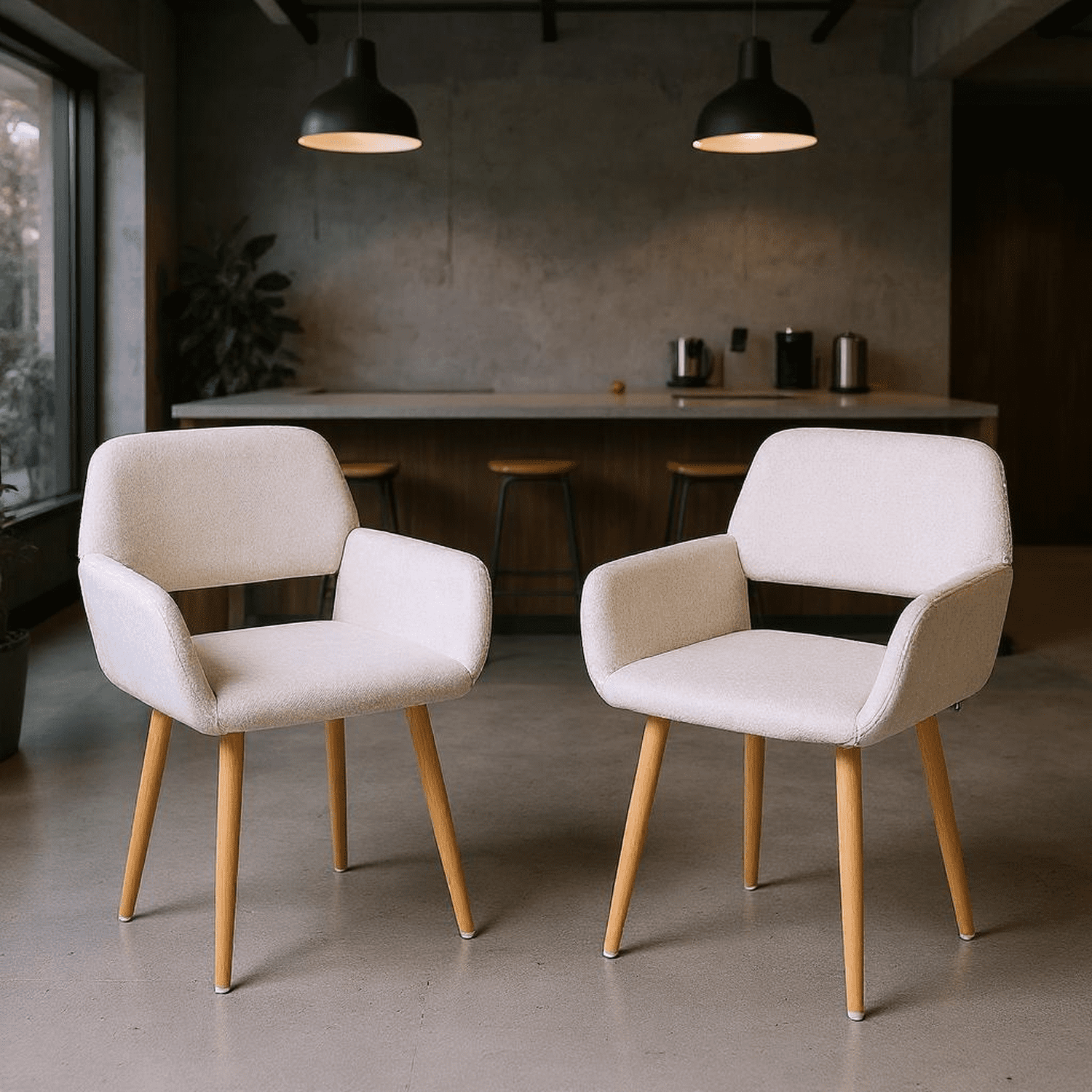 Click here for Homy Casa Set Of 2 Upholstered Dining Chairs With... prices