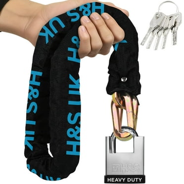 Security Chain - 2ft x 1/4" Thick Outdoor Gate Chain, Cut Proof Chain ...