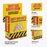 SDS Display Kit Rack Set with Heavy Duty 3 Inch Ring Binder, Wire Rack ...