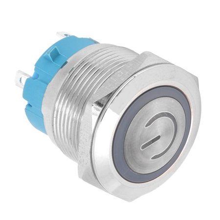 Push Button Switch, 3-6VDC Compact 4 Pin Button Switch, Stainless Steel ...