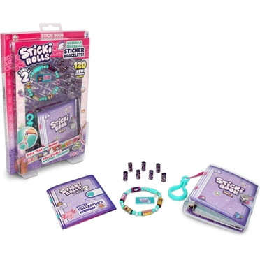 STICKI ROLLS Sticker Book, Wearable Holographic Sticker Bracelet, 50 ...
