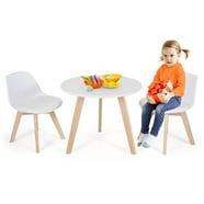 Lipper Childrens Rectangular Table and 2 Chairs Set with Shelves ...