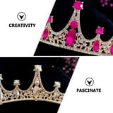 KAKOWELY Party Headbands 1Pack for Little Girl Rosy Rhinestone Tiara ...