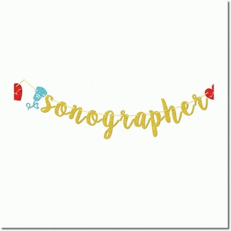 Golden Sonographer Celebration Kit - Glittery Ultrasound Decor for ...