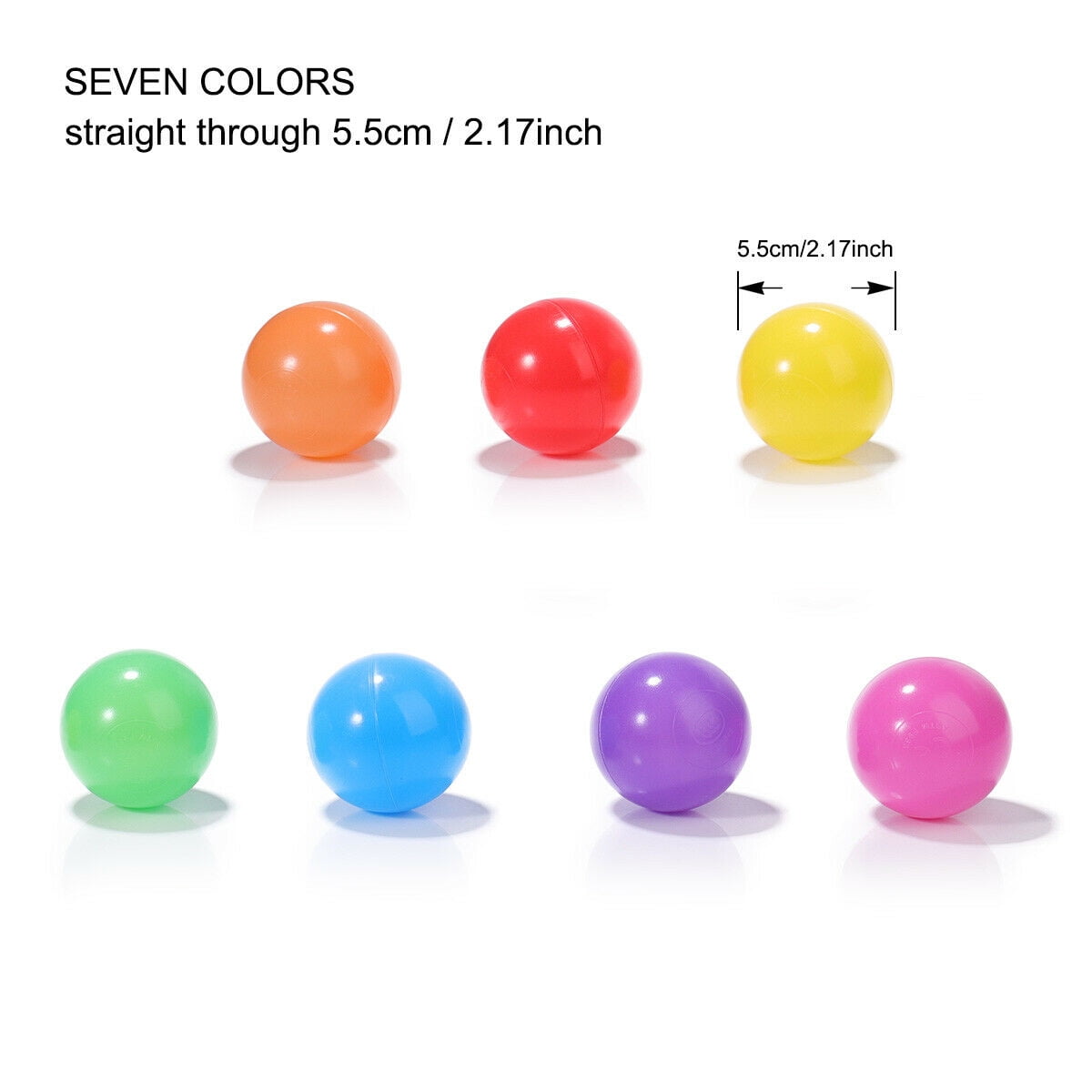 100Pcs Soft Plastic Kids Play Ball Pit, Ocean Ball,Colorful Ball Fun ...