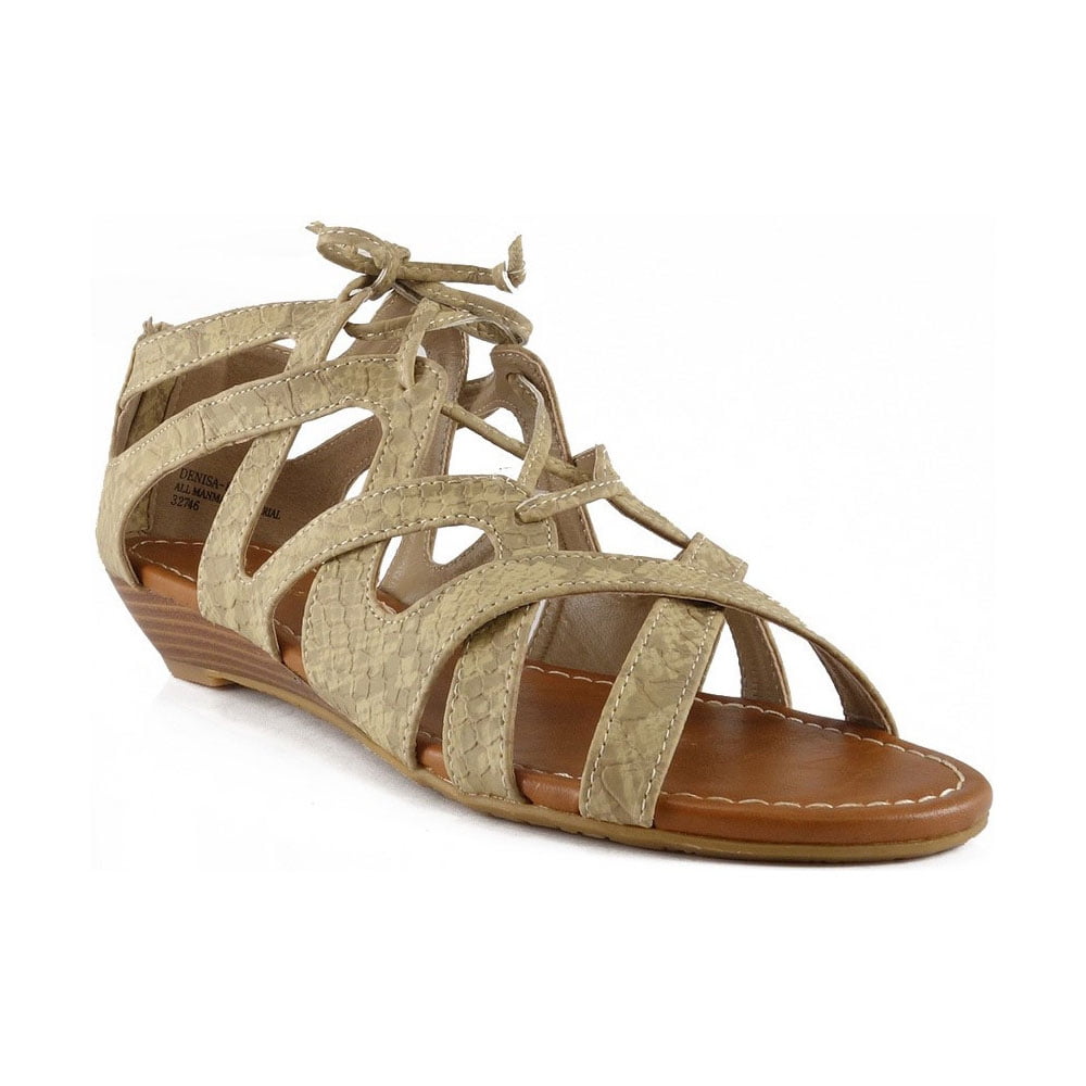 Bamboo Women DENISA-85 Lace-Up Closed Back Sandals - Walmart.com