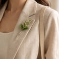 Artistic Branch Design Flower Insert Brooch Metal Lapel Pin Unique ...