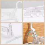 Hangers Perforated Clothes Rack Storage Artifact Balcony Folding ...