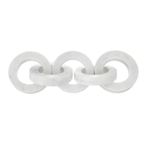 A&B Home Marble Decorative 5 Link Chain Sculpture, Tabletop Home Decor ...