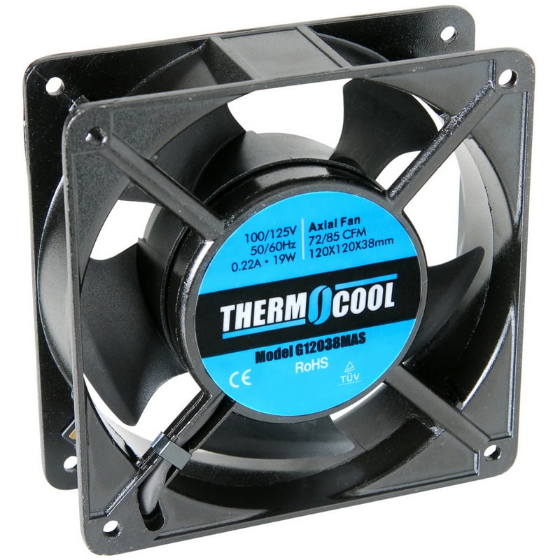 Thermocool 110 VAC Muffin Cooling Fan 120 x 38mm Sleeve Bearing 72 CFM ...