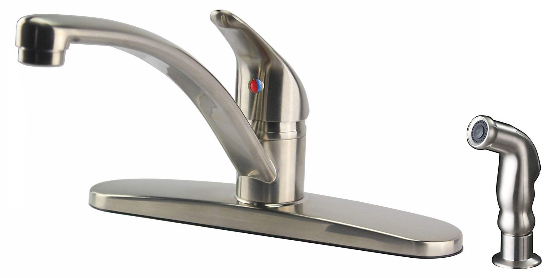 Ultra Faucets Uf10243 Stainless Steel Single Handle Kitchen Faucet With ...