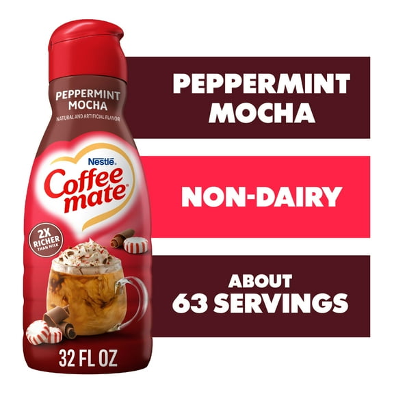 Premium Shelf Stable Non-Dairy Liquid Coffee Creamer.- Two (2) 32 fl oz ...