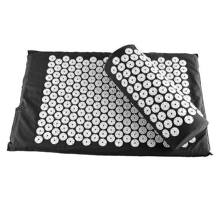 (black) Massage Acupressure Mat Yoga Shakti Sit Lying Mat Pain Stress ...