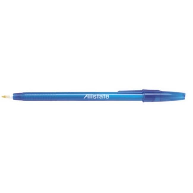 Hub Pen 361BLUE-BLK Translucent Stick Blue Pen - Black Ink - Pack of ...