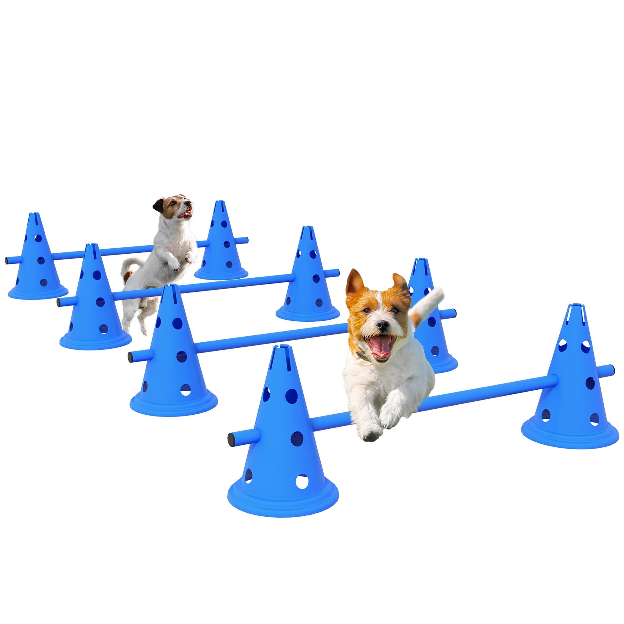Click here for Pawhut 39l Set Of 4 Dog Agility Hurdle Cone Set Fo... prices