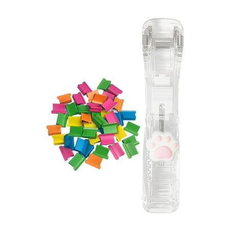 Reusable Mini Push Stapler Desk Accessories Supplies Fixing Stationery ...