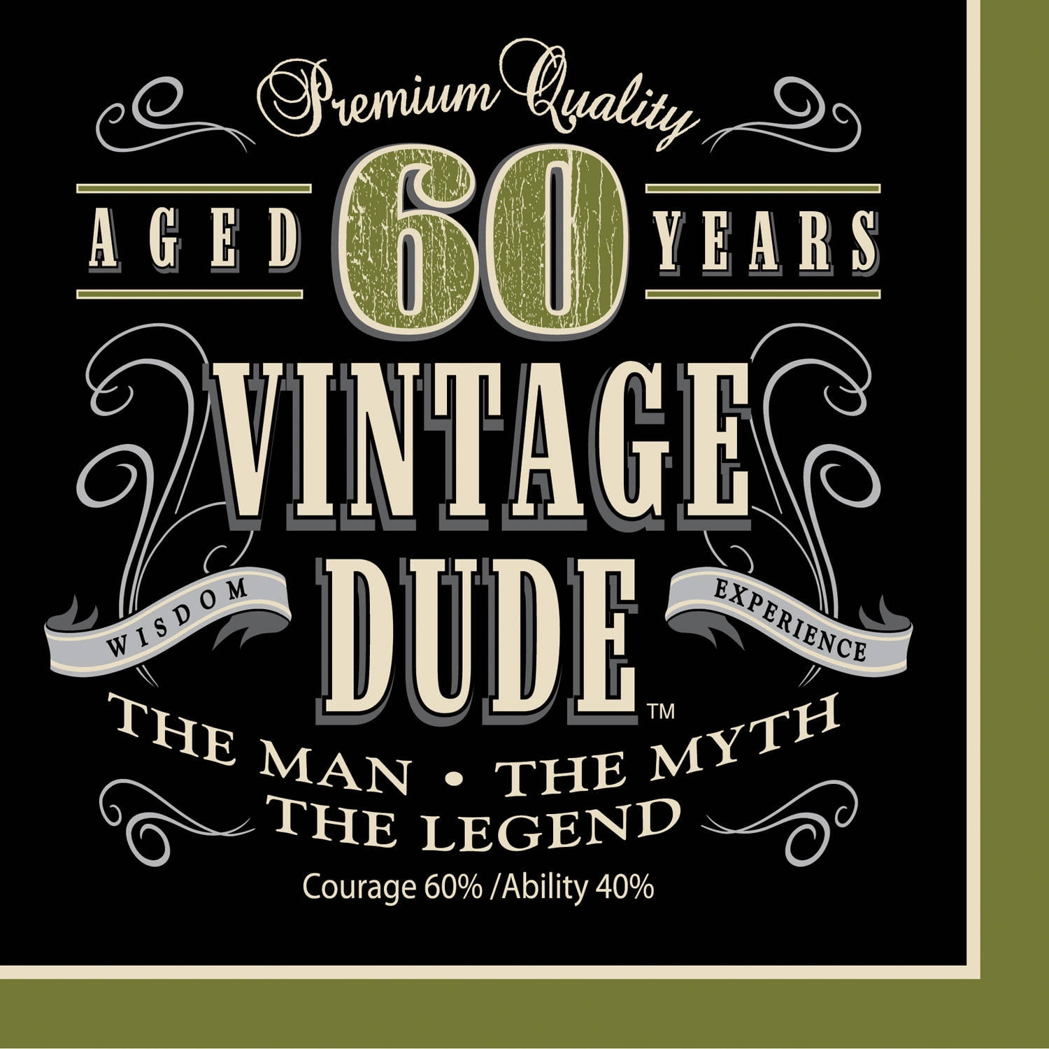 Vintage Dude 60 Napkins 16pk Walmart vintage-dude-60-napkins-16pk-walmart