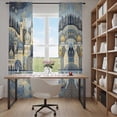 Castle River Sheer Curtains for Living Room Bedroom, Vintage Boho ...