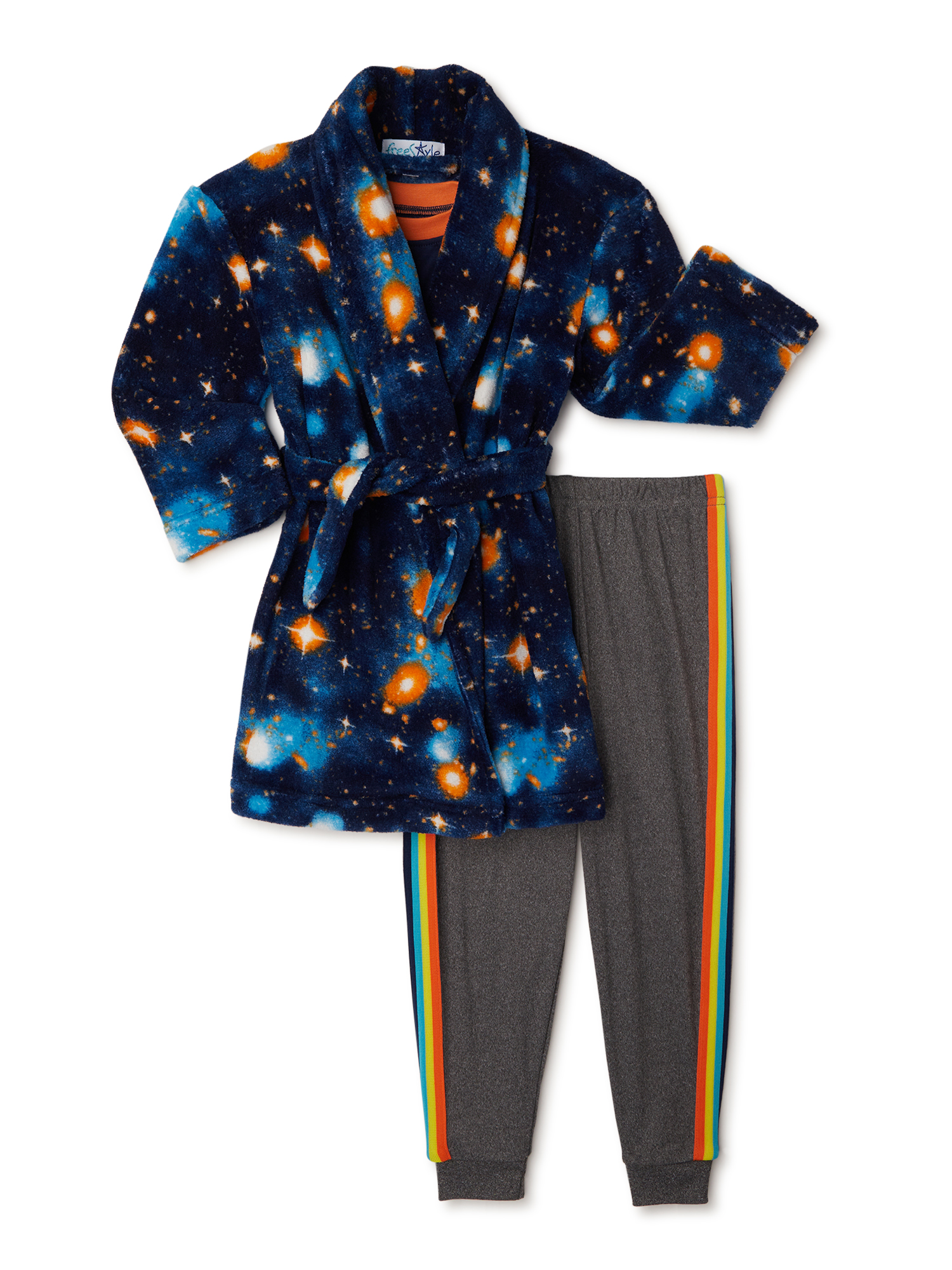 Freestyle Revolution Boys Pajama and Plush Robe Set, 3-Piece, Sizes 4 ...