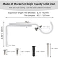 4 Pcs Heavy Duty Adjustable Curtain Rod Brackets, 5/8 to 3/4 Inch ...