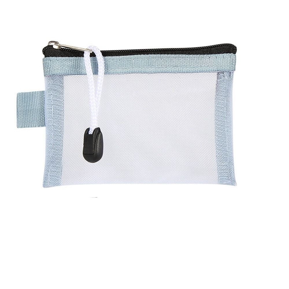 Simple Zipper Bag Mesh Cosmetic Bag Lipstick Bags Stationery Storage ...
