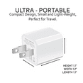 USA Deals USB Charger Cubes, 2-Pack, White, Single Port Wall Adapter ...