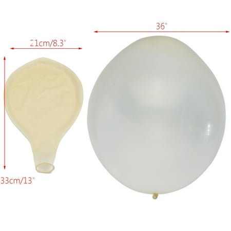 US 6Pcs Clear 36'' Large Giant Latex Big Oval Balloon Wedding Party ...