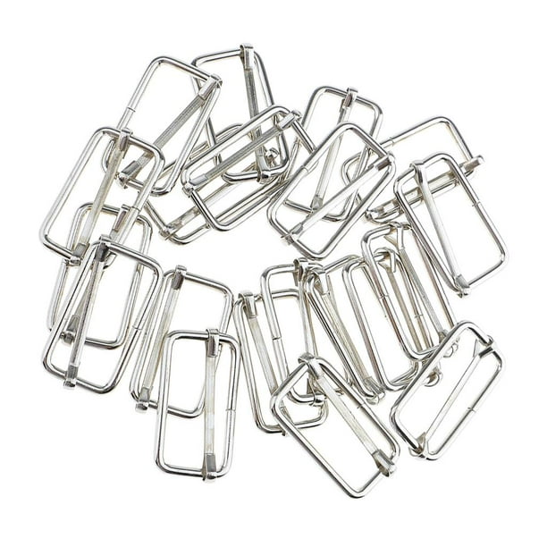 Shangren 20 Pieces Metal Square Adjustable Buckles Bag Strap Connectors ...