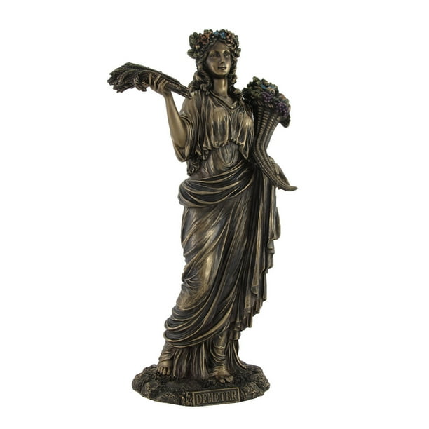 Déesse Grecque de la Moisson Demeter Bronze Fini Statue - 12 Pouces de ...