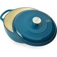 Enameled Cast Iron Round Dutch Oven, 6 qt., Turquoise - Walmart.com
