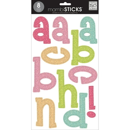 Large Alphabet Stickers-Multicolor Glitter - Walmart.ca
