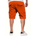 Chino Shorts Men Casual with Elastic Waistband, Side and Back Pockets ...