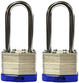 Long Shank Laminated Lock Set Of 2 1-1/2" 40MM Security Locks Hardened ...