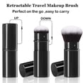 Retractable Makeup Brush, Kabuki Foundation Makeup Brushes Travel with ...