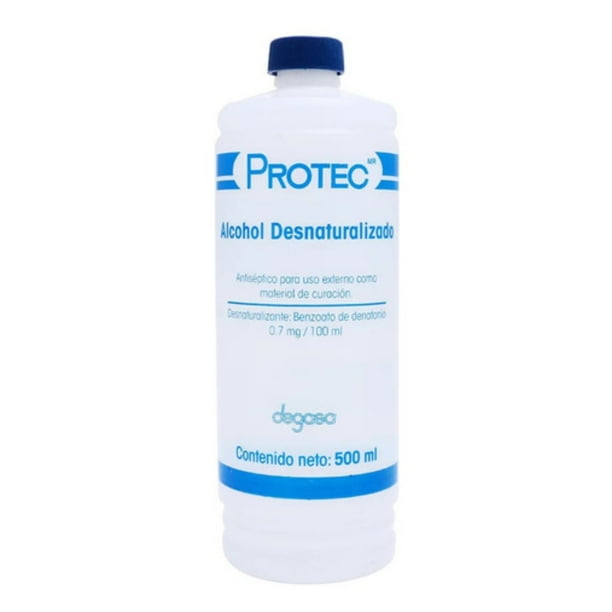 1pz Alcohol Etilico Desnaturalizado PROTEC Bote 500ml Material de ...