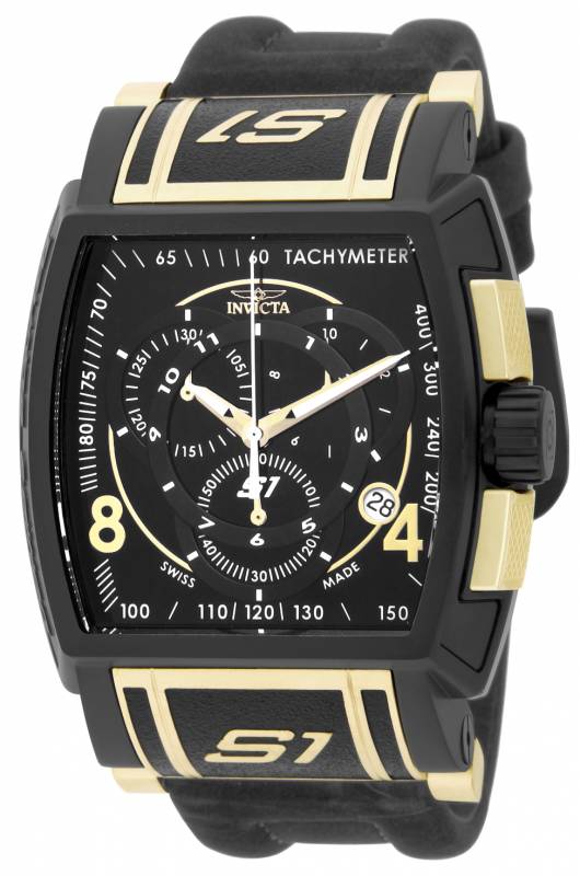 Invicta Men's 12783 S1 Rally Chronograph Black Alcantara And Dial Watch ...