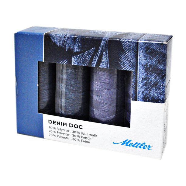 Mettler 4 Spool Thread Set Denim Doc - Walmart.com