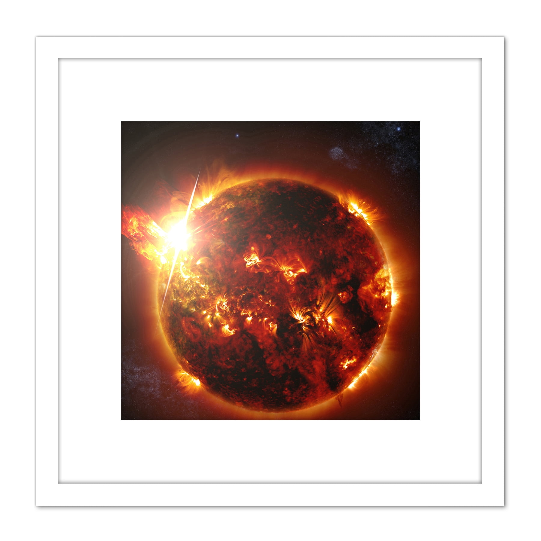 Space NASA Swift Mission Flares Mini Star Illustration 8X8 Inch Square ...