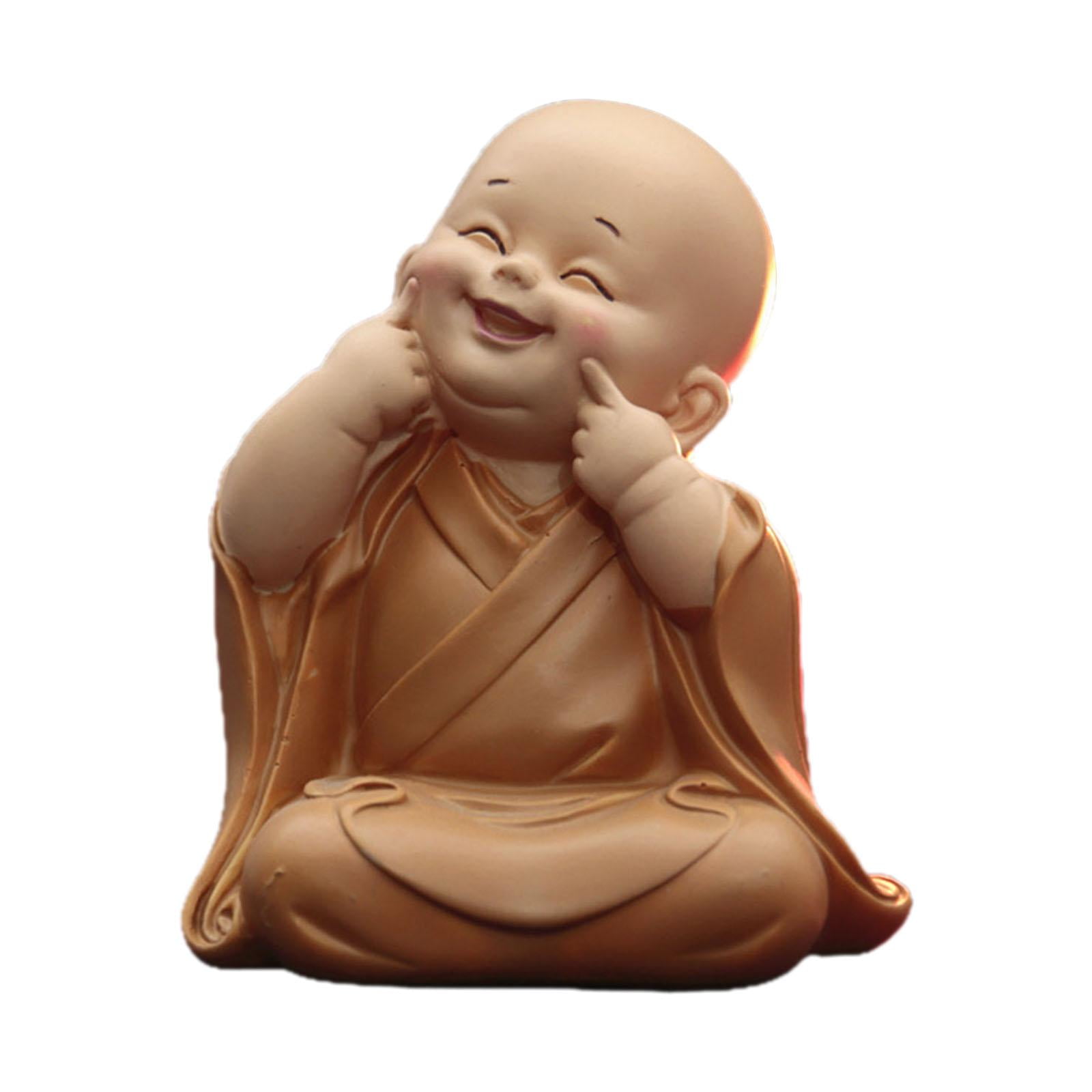 Cute Buddha Statue Monk Figurine Buddha Figurines Little for Gift ...