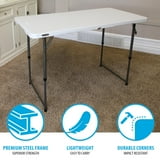 Lifetime 4 Foot Fold-in-Half Adjustable Height Table, Indoor/Outdoor ...