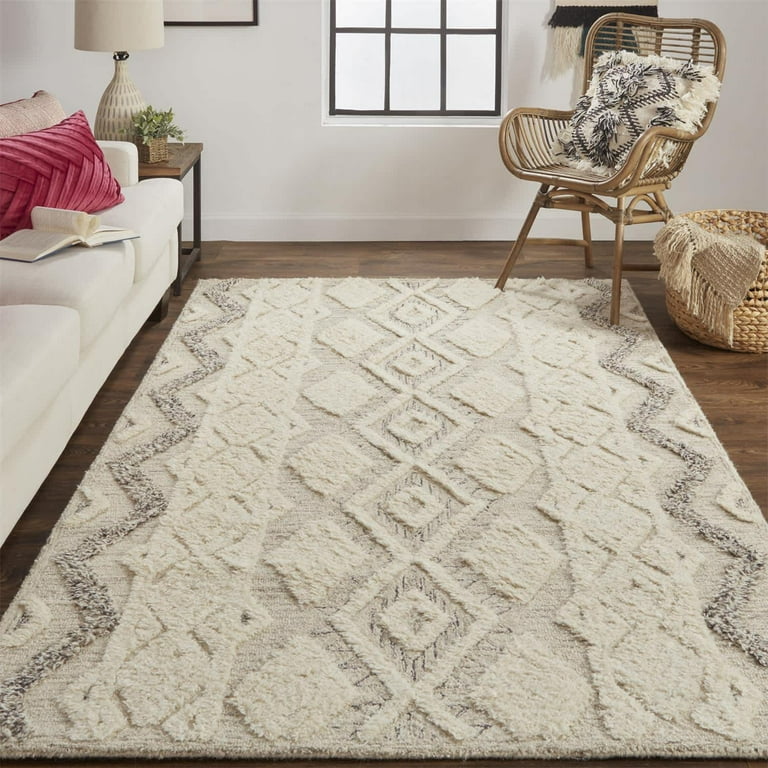 Moroccan Tile Rug Gray