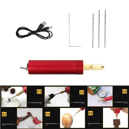 Portable micro Electric Hand Drill, with Bits for Paper Acrylic ...