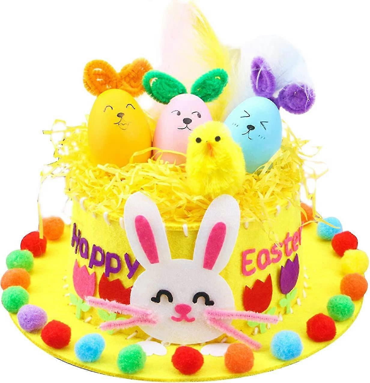 Easter Bonnet Kit, Easter Party Favors - DIY Easter Hat, DIY Easter ...