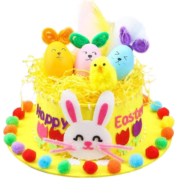 Easter Bonnet Kit, Easter Party Favors - DIY Easter Hat, DIY Easter ...