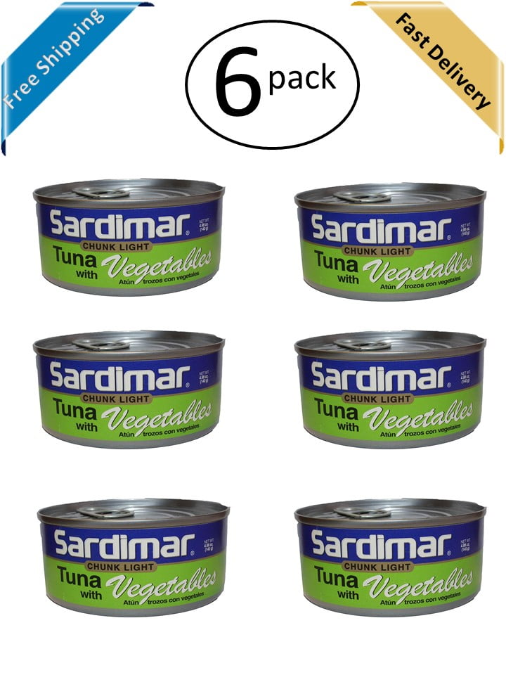Sardimar Tuna With Vegetables Chunk Light Original 4.98 oz (Pack Of 6 ...